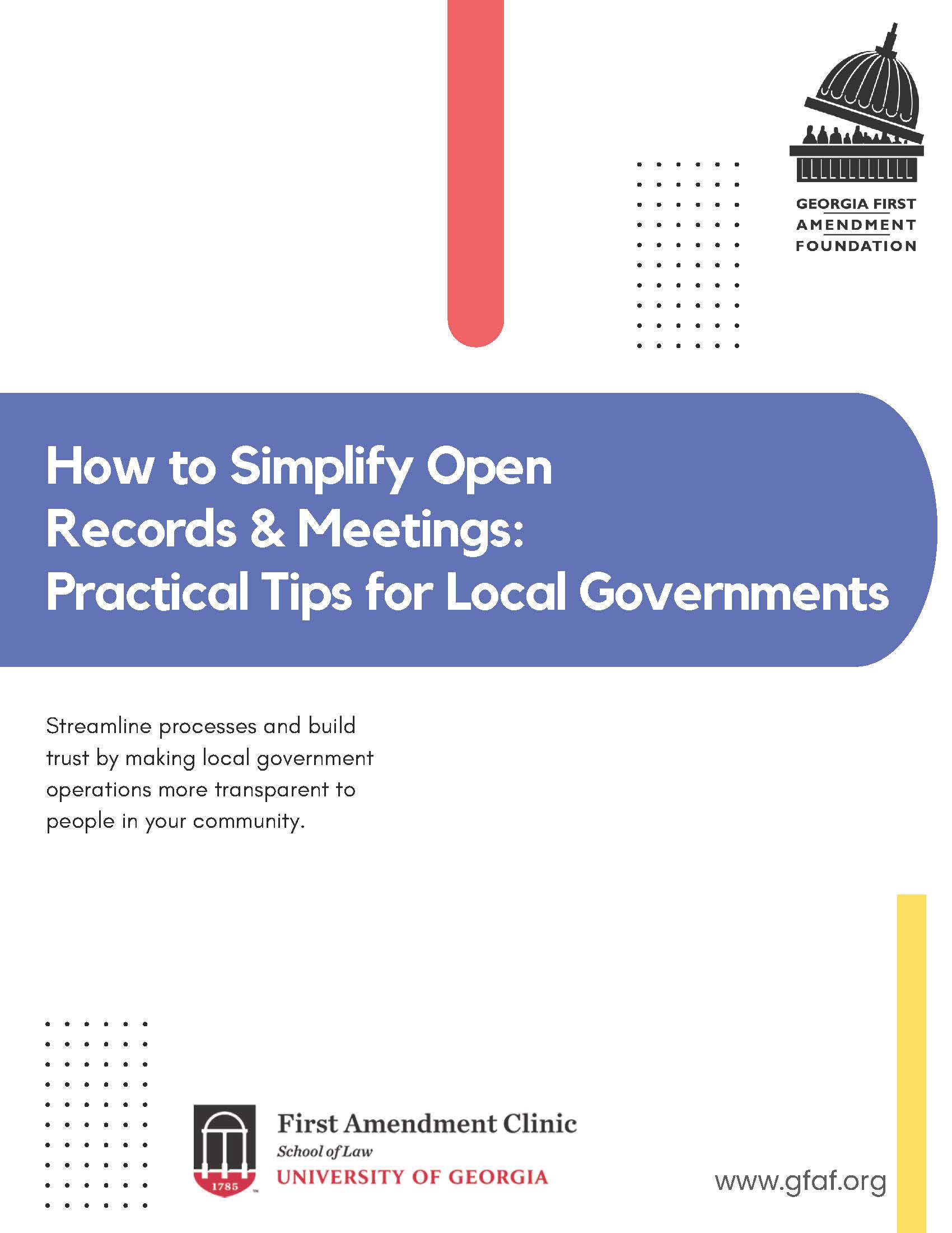Open records and open meetings in Georgia – First Amendment Clinic